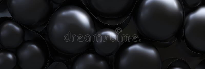 Matte Black Geometric Forms with Subtle Texture, Arranged in an ...