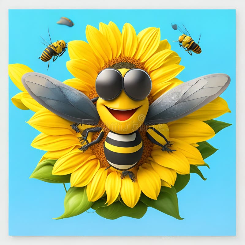Matte Caricature Image of of a Smiling Happy Fly Portrait. Stock ...