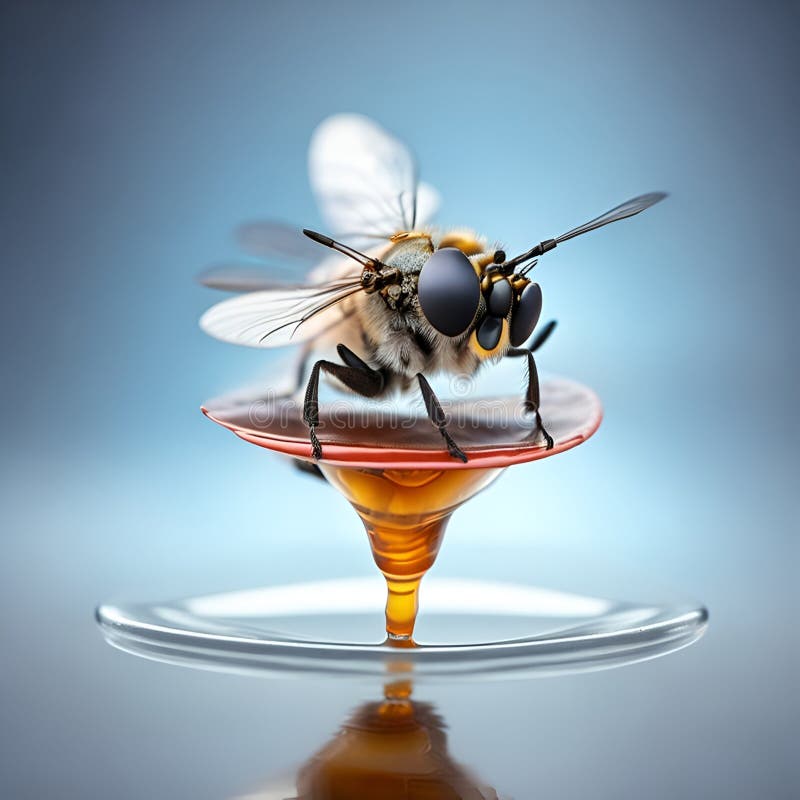 Matte Caricature Image of of a Smiling Happy Fly Portrait. Stock ...