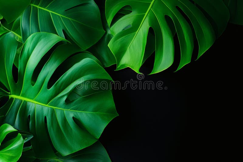 "Matte Dark Background with Leaves: a Sophisticated Frame for Your Text ...