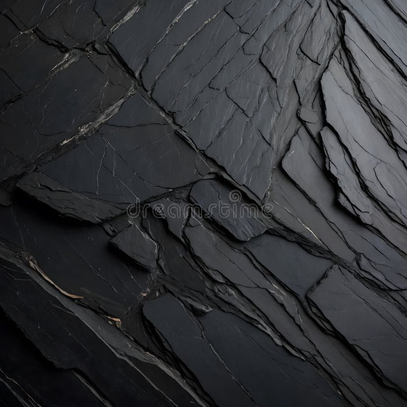 Matte Finish Dark Slate with Thin Layers and Rough, Textured Edges ...