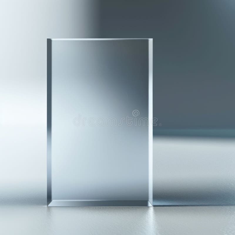 Matte Glass Panel on White Background. Generative Ai Stock Illustration ...