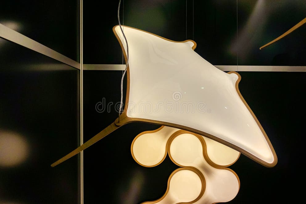 Matte Lamp in the Shape of a Stingray Stock Image - Image of ...