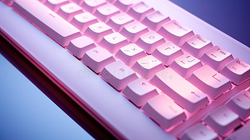 Matte pink keyboard stock illustration. Illustration of workspace ...