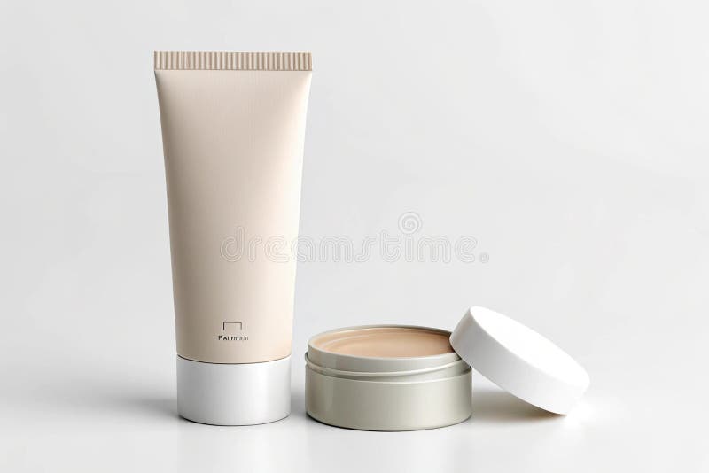 Matte Sunscreen Lotion in Sleek Simple Container Stock Illustration ...