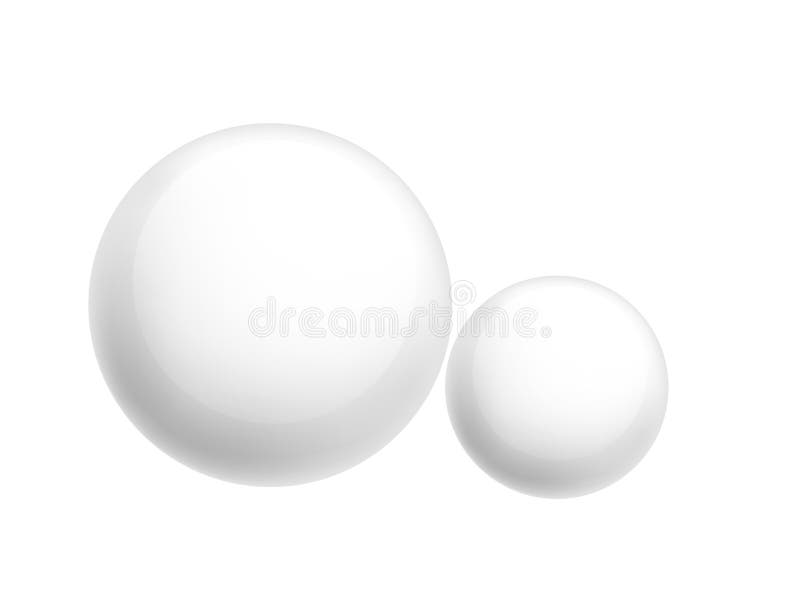 Matte White Sphere Geometry Figure for Teaching in School Vector ...