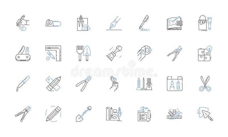 Matter Line Icons Collection. Solid, Liquid, Gas, Atoms, Elements ...
