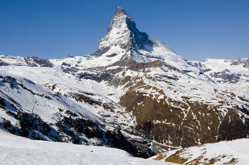 Matterhorn, Alps, Switzerland Stock Image - Image of snow, snowy: 42855031