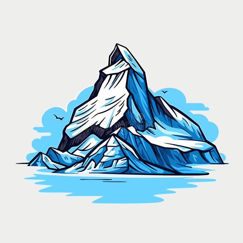 Matterhorn Hand-drawn Comic Illustration. Matterhorn. Vector Doodle ...