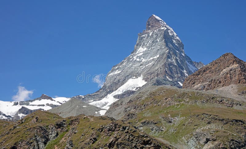 The Matterhorn, the Iconic Emblem of the Swiss Alps Stock Image - Image ...