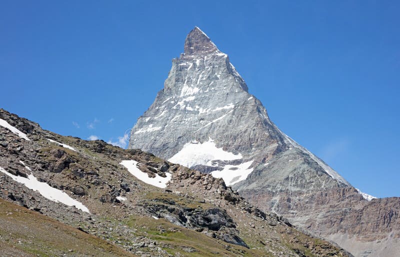 The Matterhorn, the Iconic Emblem of the Swiss Alps Stock Image - Image ...