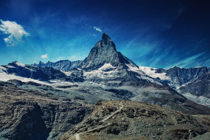 Matterhorn mountain stock photo. Image of alps, stone - 90256528