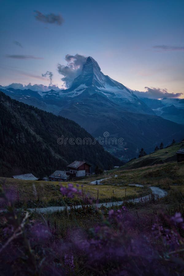Matterhorn in the Swiss Alps during Sunset in Summer 2021 Stock Image ...