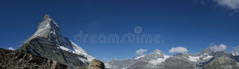 Hornli Ridge - Route To Matterhorn Summit Stock Image - Image of north ...