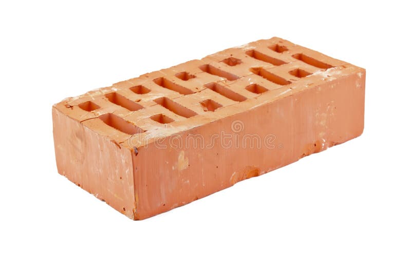 Mattone rosso isolato fotografia stock. Immagine di rettangolo - 35273158
