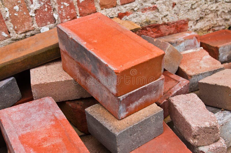 Mattoni Del Mattone Differente Di Colore E Di Genere Fotografia Stock ...