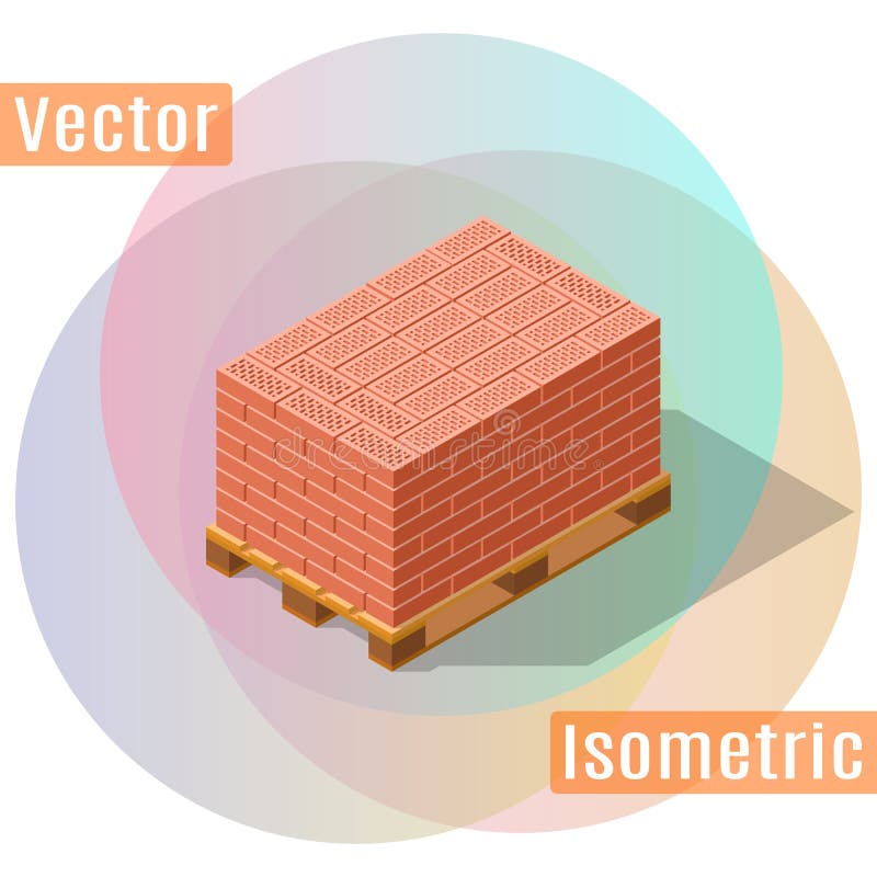 Mattoni Del Pallet Isometrici Illustrazione Vettoriale - Illustrazione ...