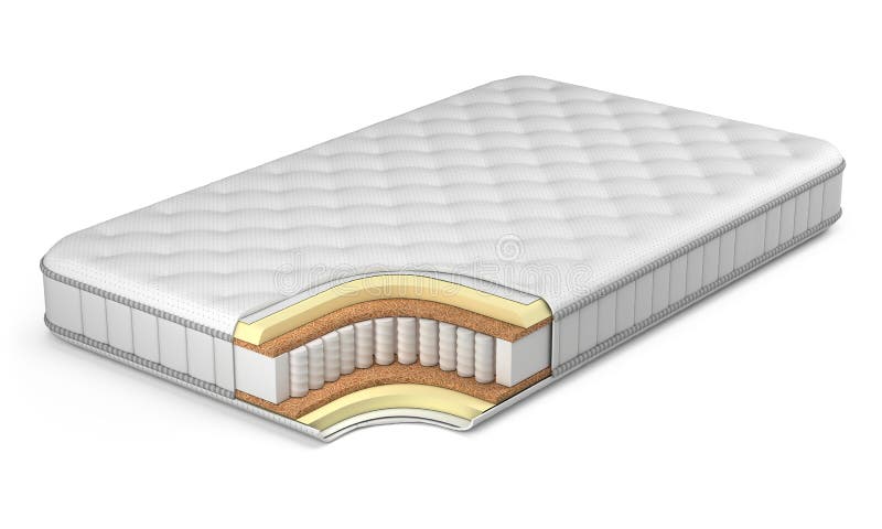 Vector Mattress Section on Layers Stock Vector - Illustration of lining ...