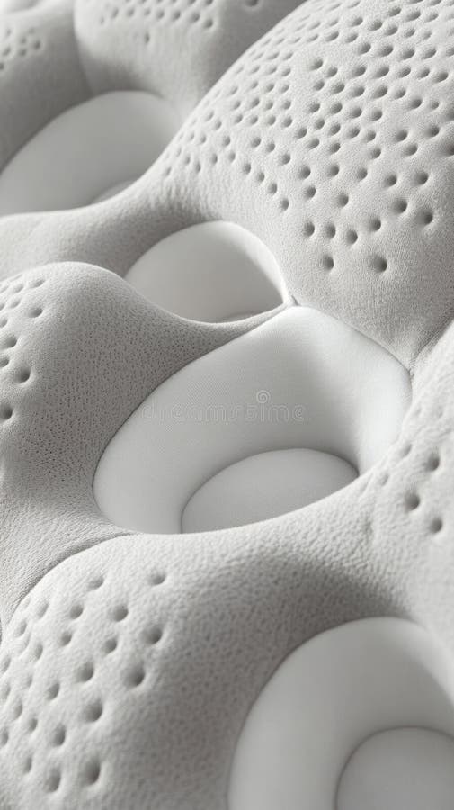 The Mattress Surface Showcases a Unique Texture with Padded Sections ...