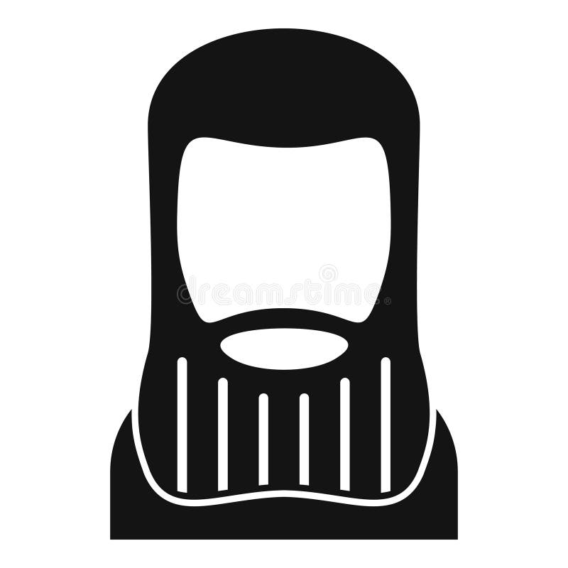 Mature Beard Man Icon Simple Vector. Portrait Male Stock Illustration ...