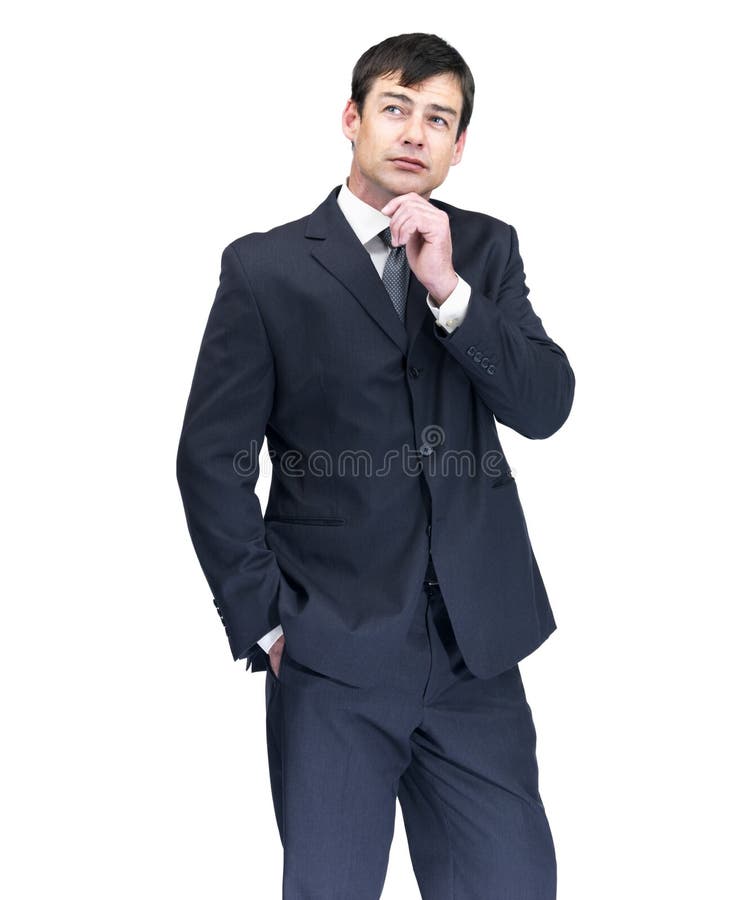 Mature Business Man in Thoughts Stock Photo - Image of manager ...
