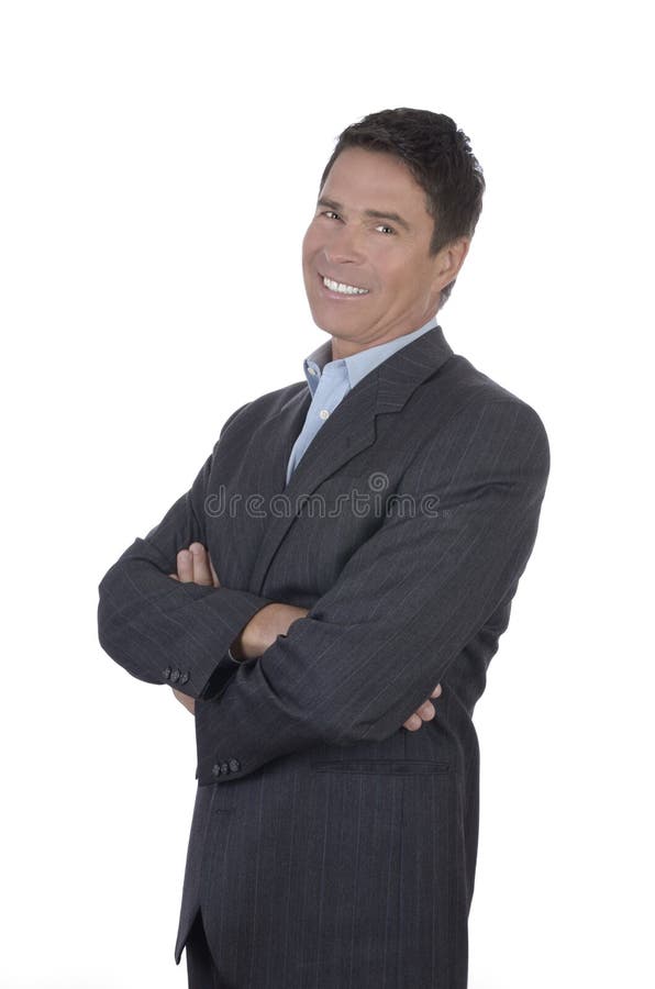 Mature Business Manager Portrait Stock Photo - Image of white ...