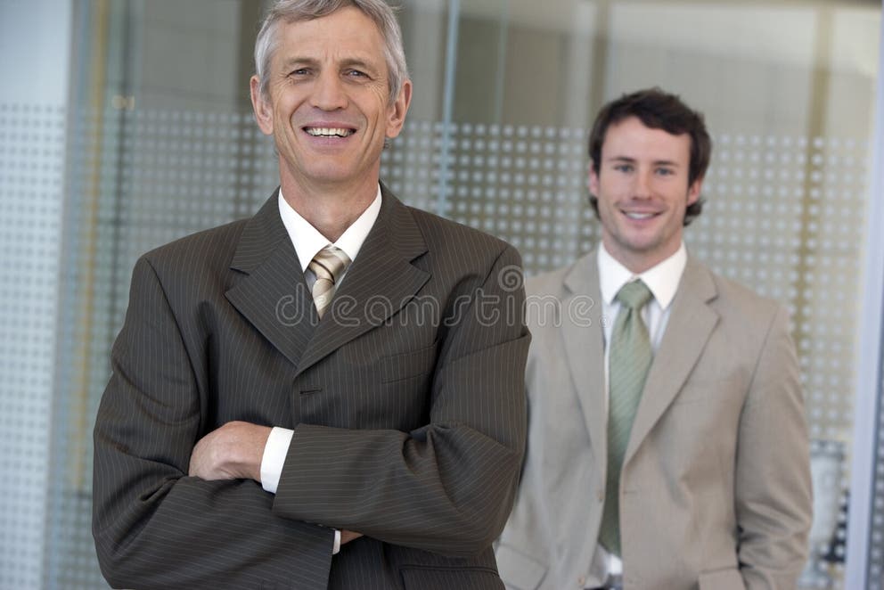 Mature Businessman with Collea Stock Image - Image of happy, power: 3986871