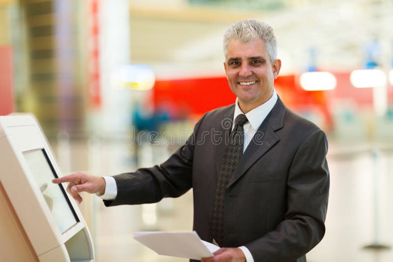 Businessman check in stock photo. Image of travel, ticket - 23910530