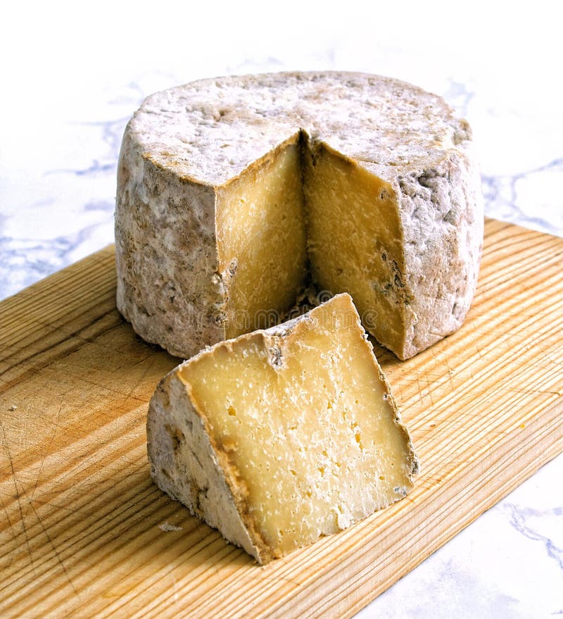 Mature, Cured Artisan Cheese. Gamonedo from Spain. Stock Image - Image ...