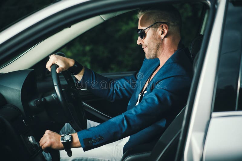 Mature driver man stock image. Image of adult, rental - 104355163