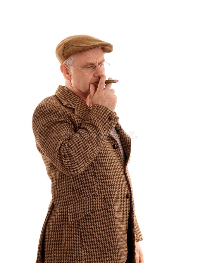 Mature English Countryman Smoking Stock Photo - Image of smoking ...