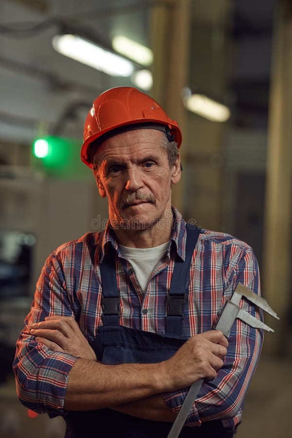 Mature Foreman Working in the Factory Stock Photo - Image of males ...