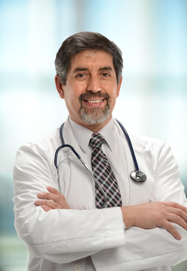 Mature Hispanic Doctor stock image. Image of professional - 30909095