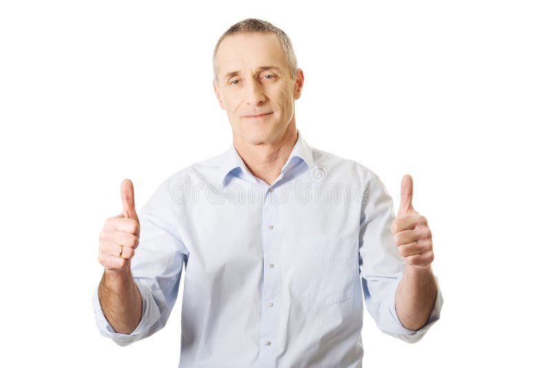 Mature Man Gesturing Ok Sign Stock Photo - Image of aprobate, excited ...