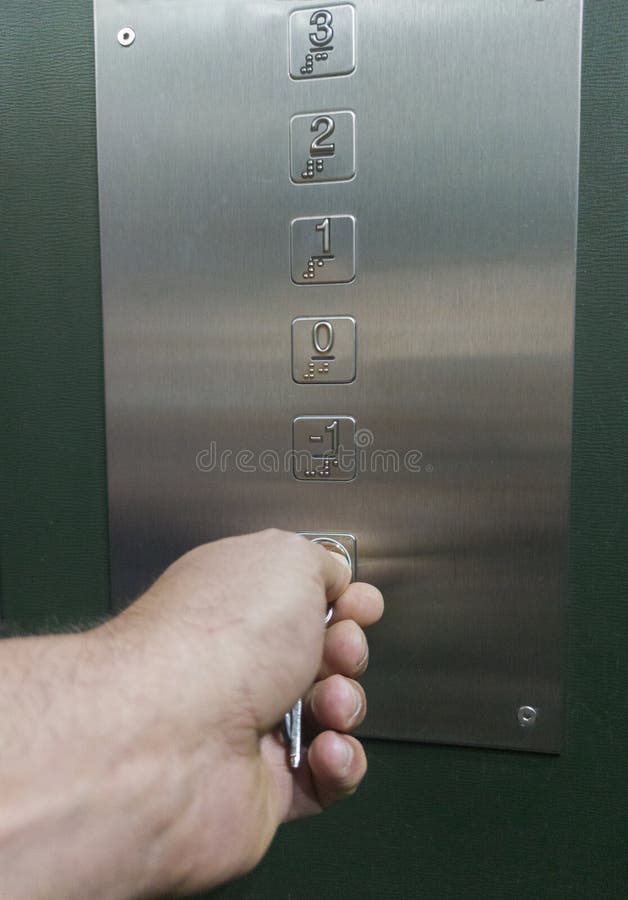 Mature Man Hand Turning a Key Inside Elevator Stock Photo - Image of checks, designated: 401481172