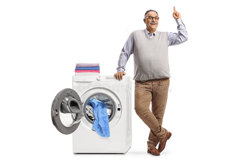 283 Man Leaning Washing Machine Stock Photos - Free & Royalty-Free ...