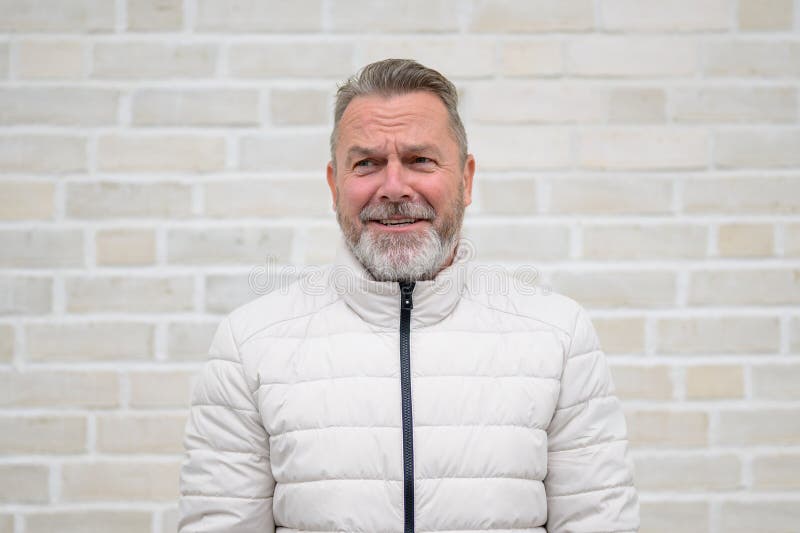 Mature Manâ€™s Thoughtful, Amused Expression Stock Image - Image of ...