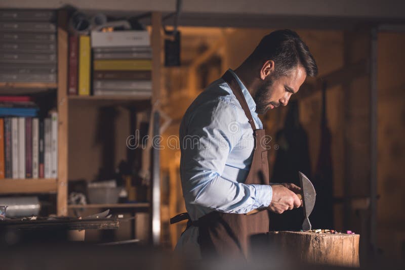 Mature master at work stock photo. Image of hobby, creative - 117860234