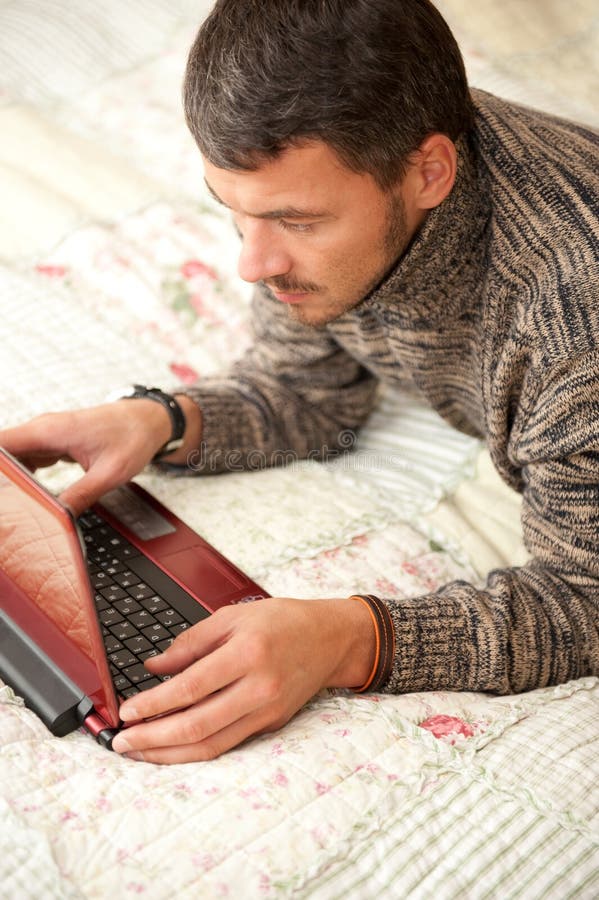 Mature men working online stock image. Image of laptop - 11295329