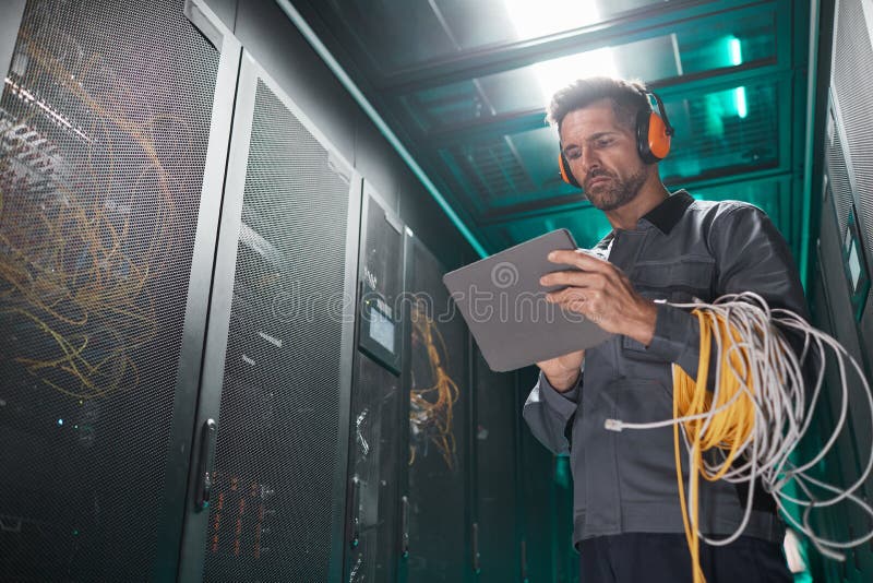 Network Engineer Low Angle stock image. Image of science - 224095723
