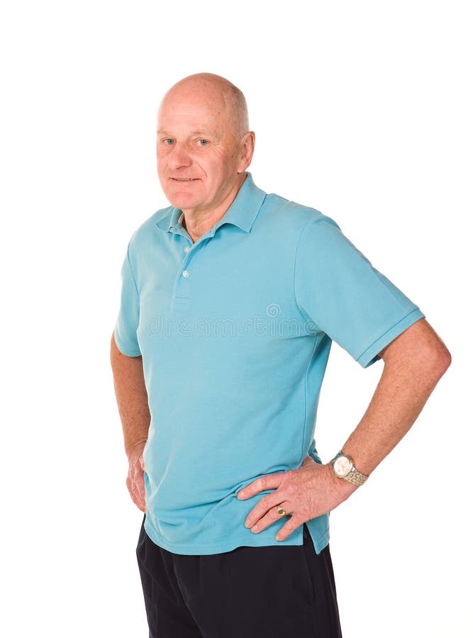 Mature Older Man Stretching during Warm Up Stock Image - Image of ...