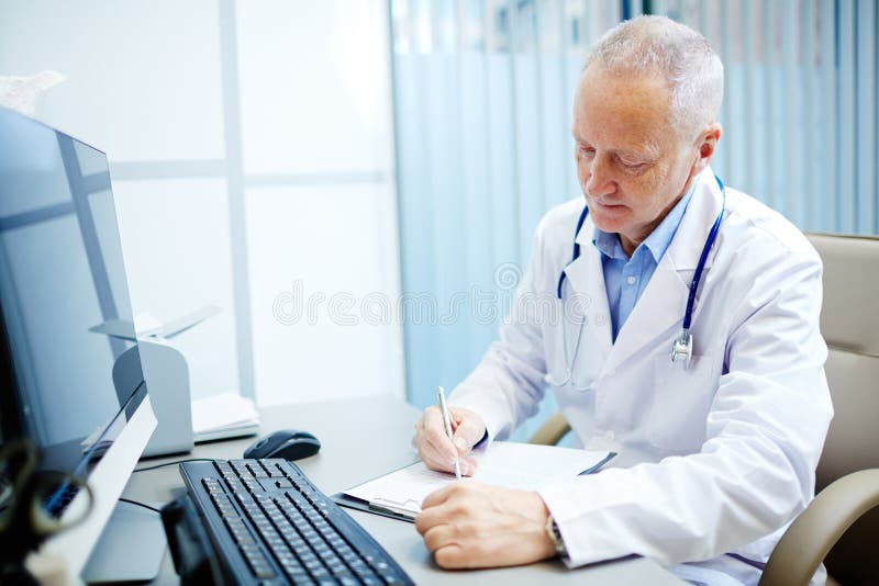 Practitioner at work stock photo. Image of medicine - 106101052