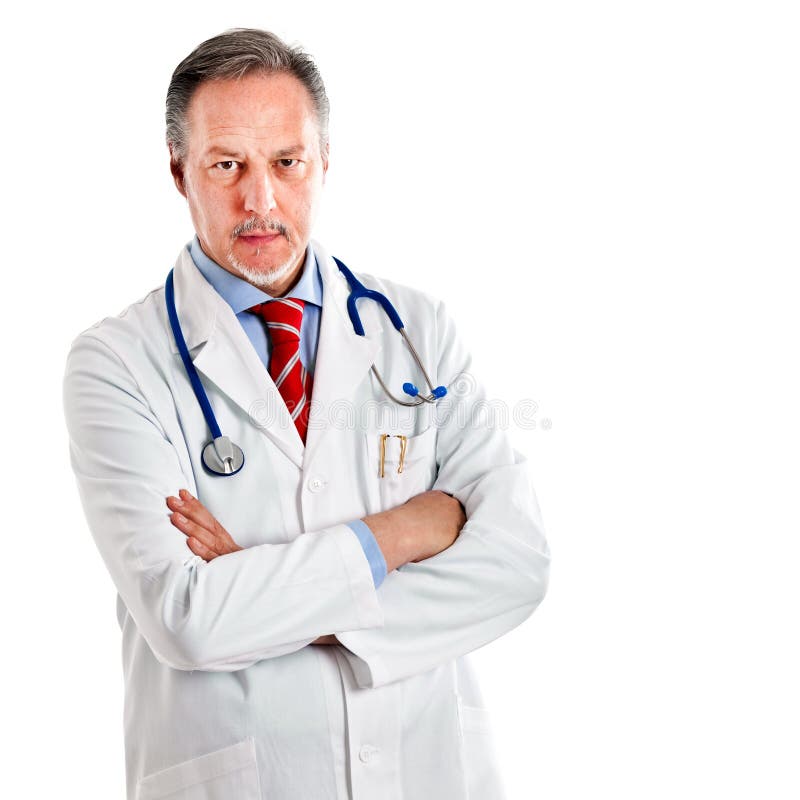 Mature serious doctor stock photo. Image of successful - 20628330
