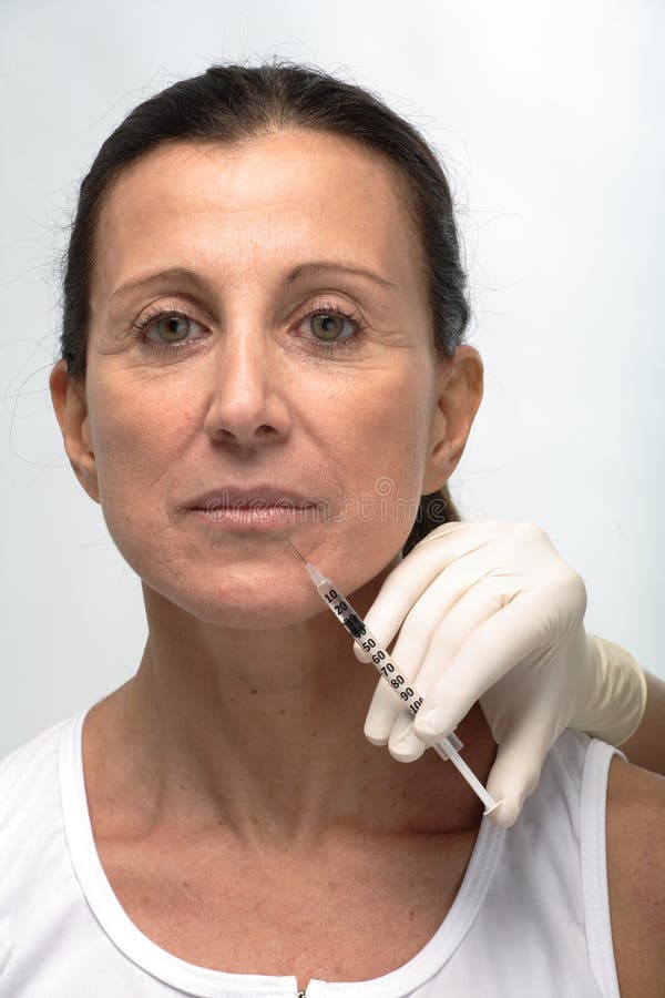 Mature woman botox stock photo. Image of cirugie, care - 8247340