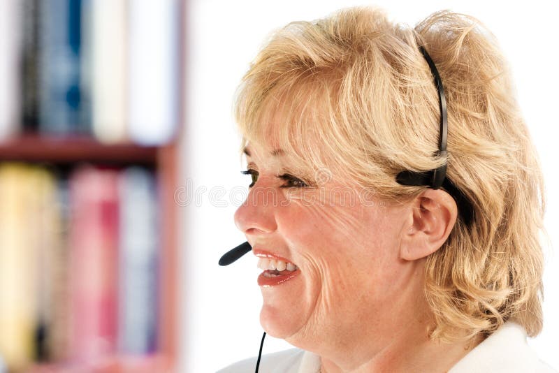 Smiling Customer Service Rep Stock Image - Image of customer, phone ...