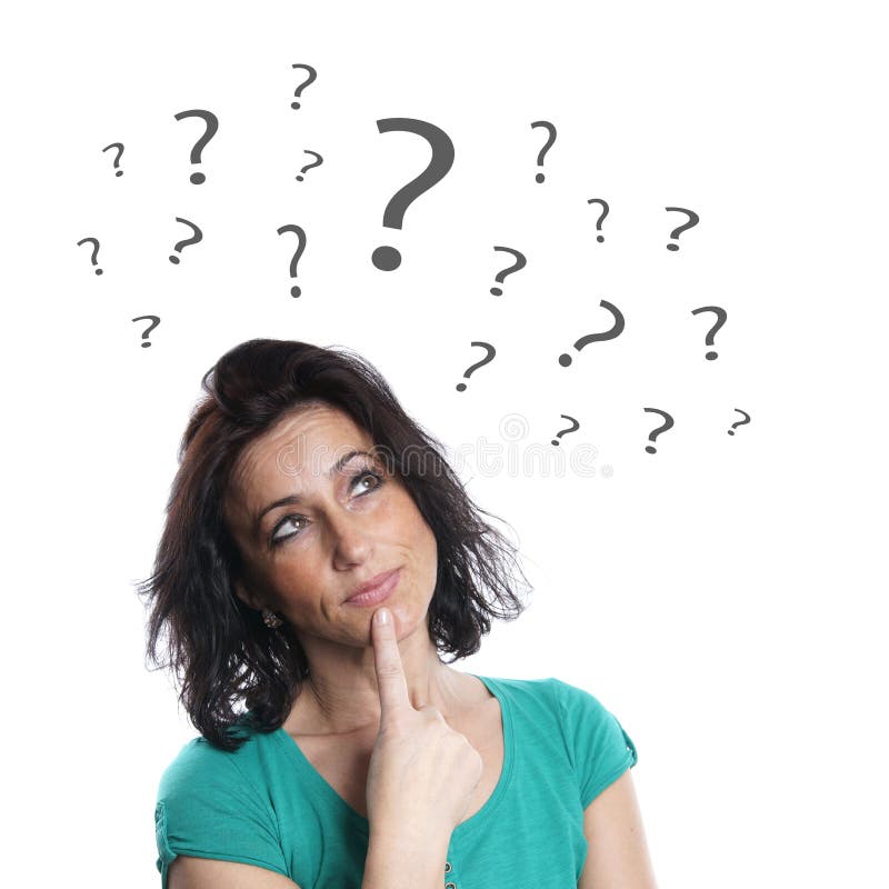 Woman with a Question stock image. Image of question, hesitating - 1616369