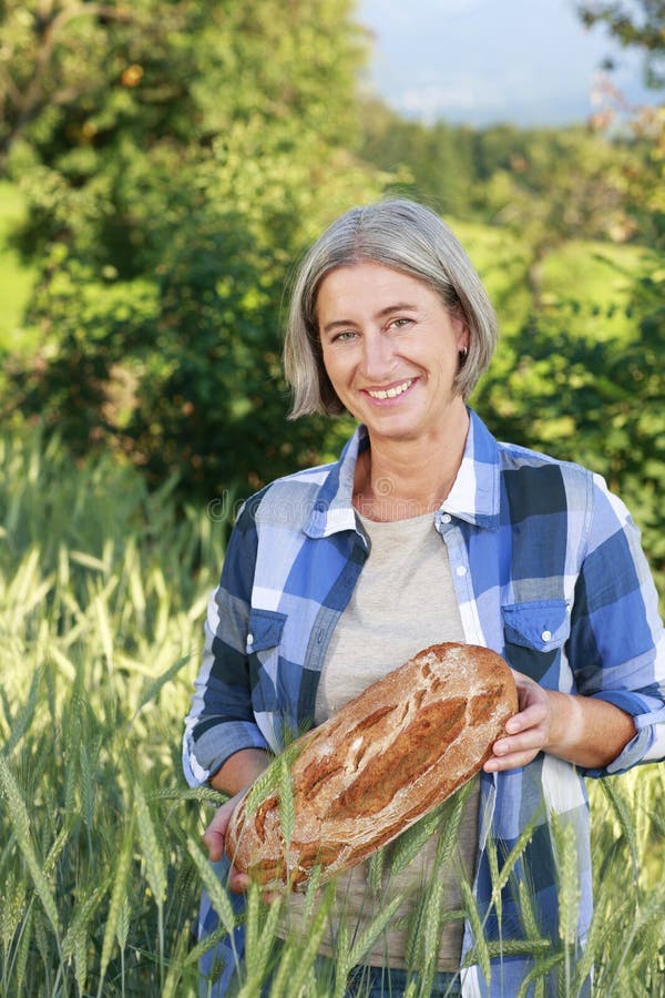 Matured Farm Woman Sweeping the Stable Stock Photo - Image of stable ...