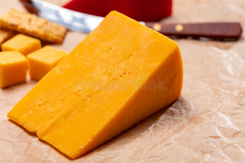 Matured Yellow Cheddar Cheese Close Up Stock Image - Image of snack ...