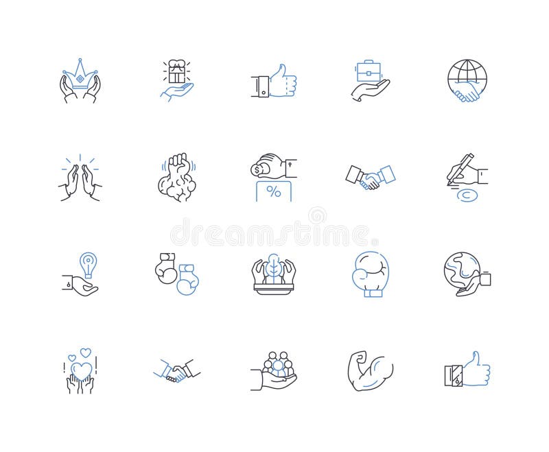 Maturity Line Icons Collection. Responsibility, Wisdom, Growth ...