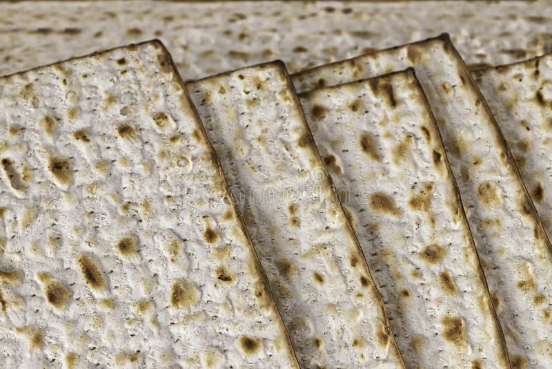 Matzot Sheets Close-up. Symbol of Jewish Passover Stock Image - Image ...